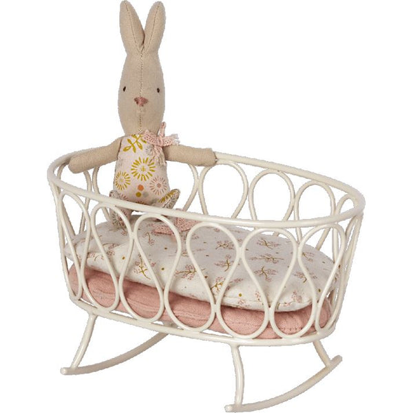 Maileg MY Cradle with Sleeping Bag -- Rose - The Happy Lark